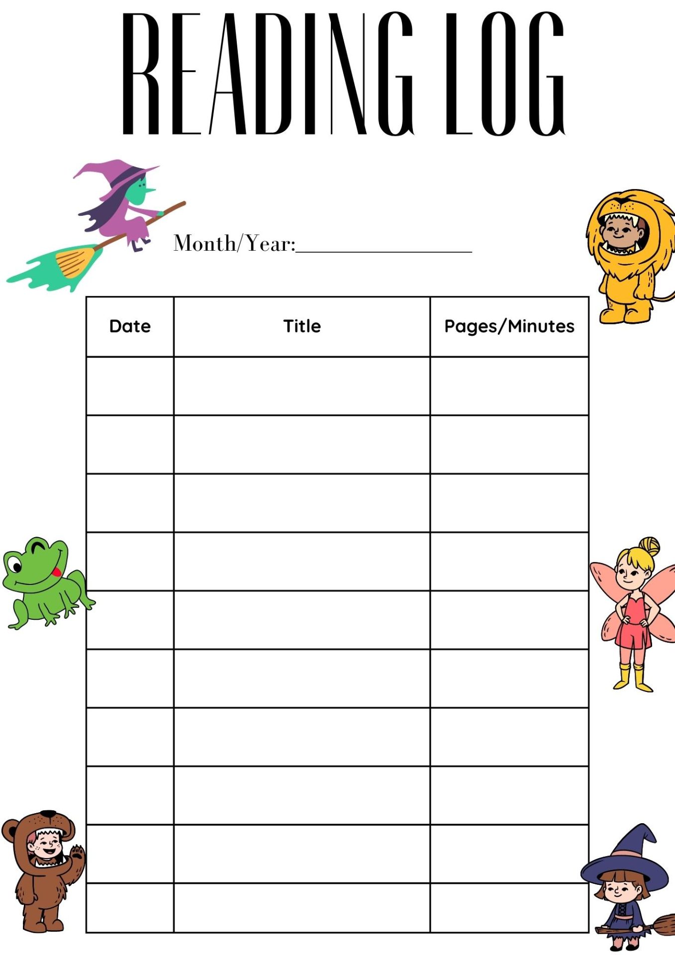 40 Free Printable Reading Logs - Printaboles