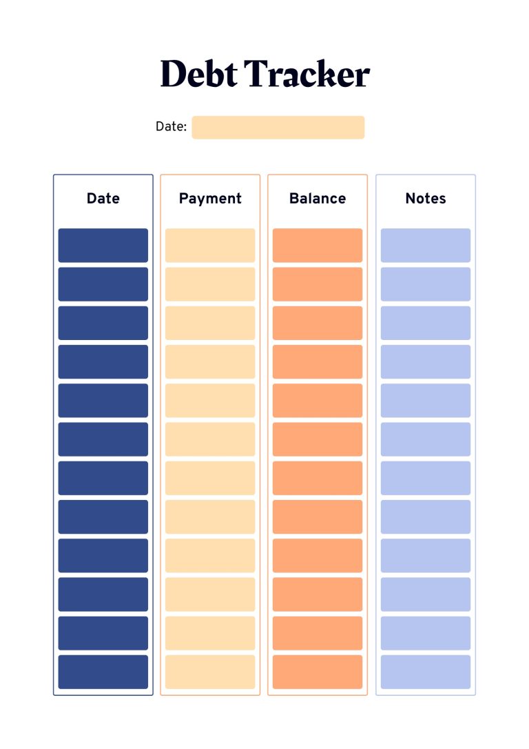 40 Free Printable Debt Trackers - Printaboles