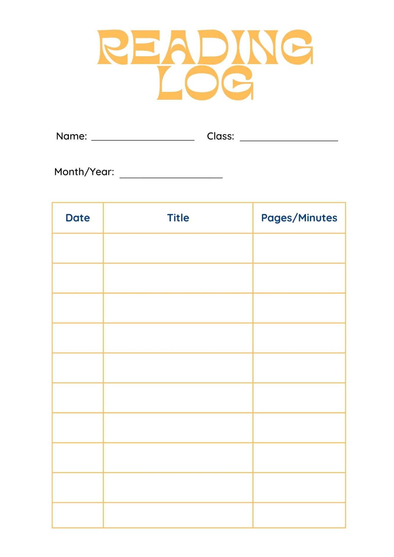 40 Free Printable Reading Logs - Printaboles