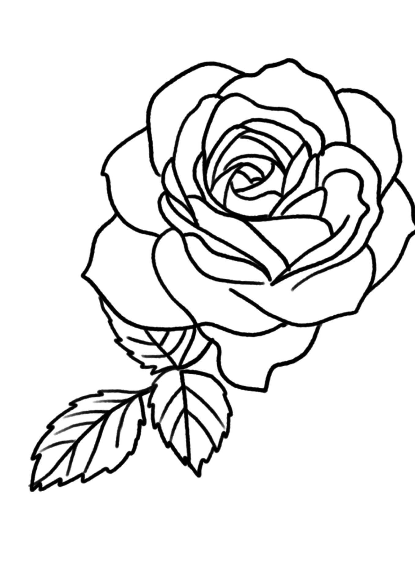 40 Free Printable Rose Coloring Pages - Printaboles