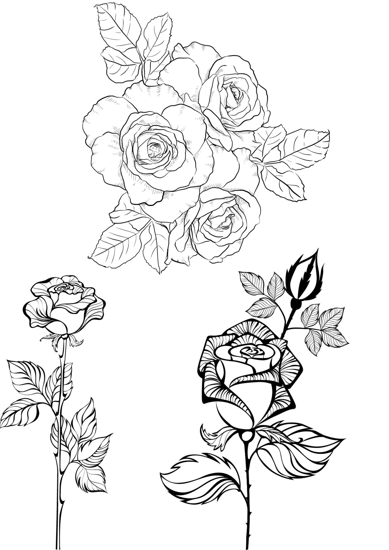 40 Free Printable Rose Coloring Pages - Printaboles