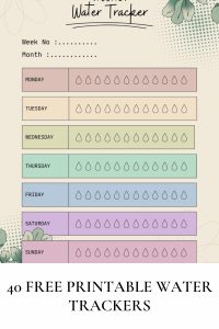 40 Free Printable Water Trackers - Printaboles