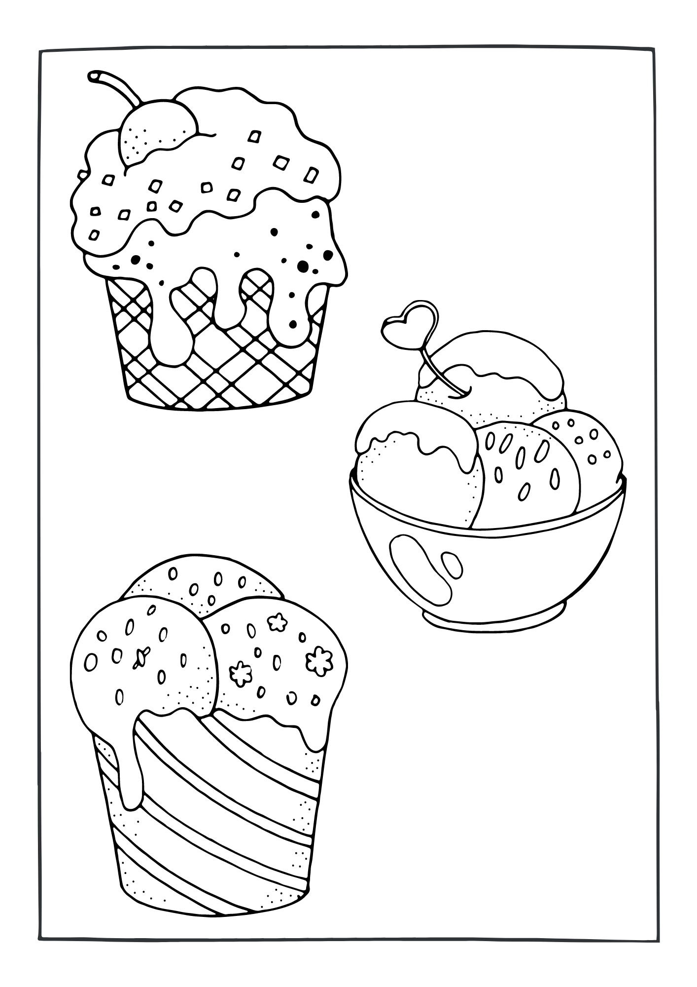 40 Free Printable Ice Cream Coloring Pages - Printaboles