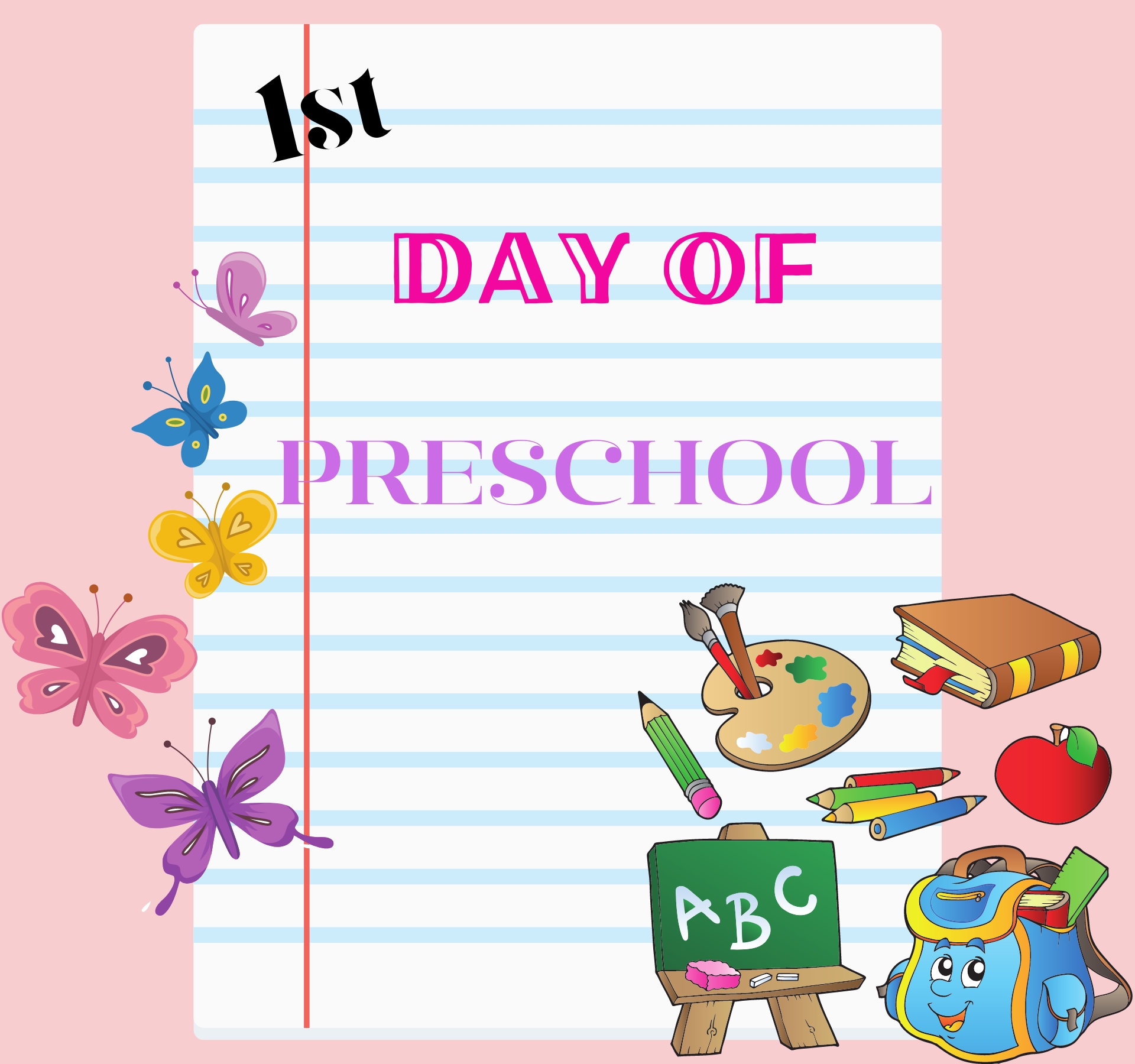 40 Free Printable First Day Of School Signs - Printaboles