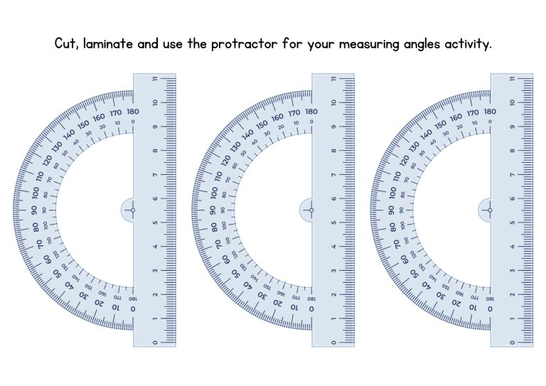 40 Free Printable Protractor Templates - Printaboles