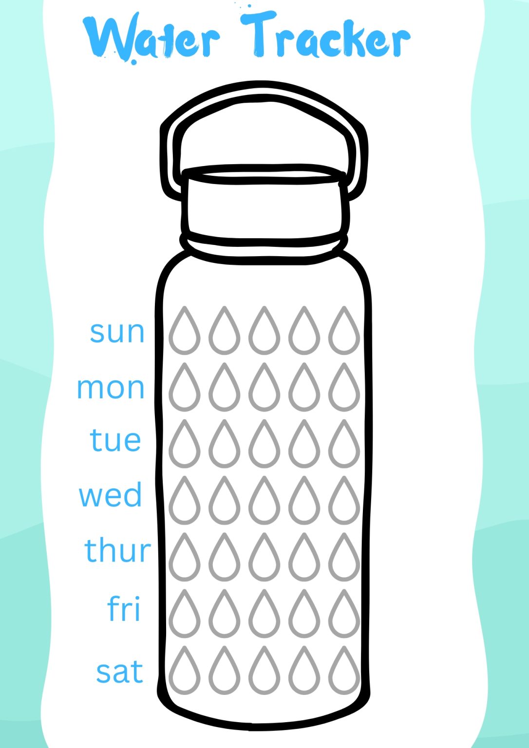 40 Free Printable Water Trackers - Printaboles