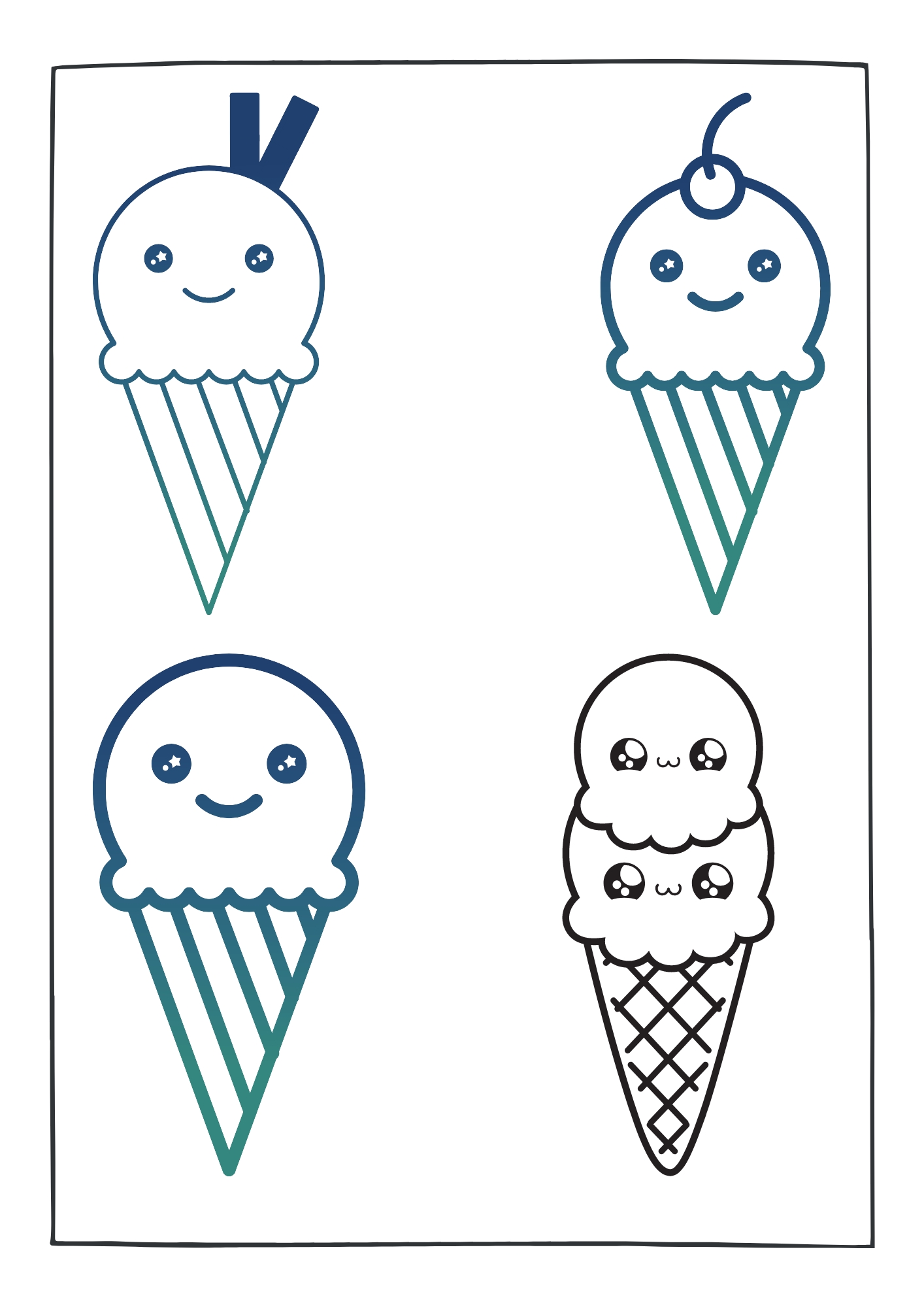 40 Free Printable Ice Cream Coloring Pages - Printaboles