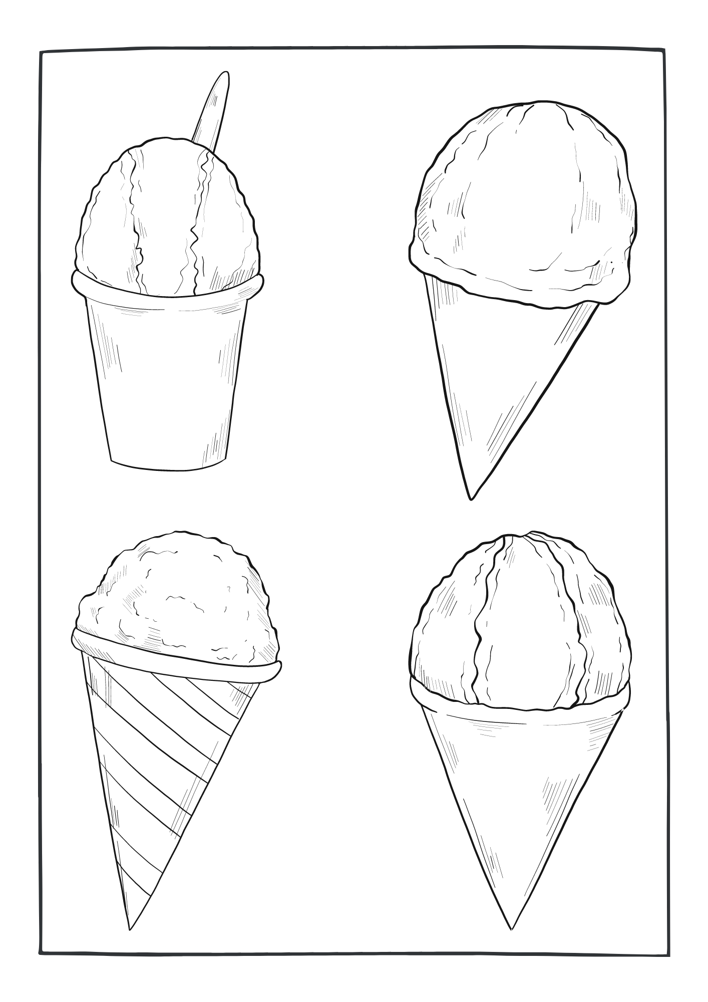 40 Free Printable Ice Cream Coloring Pages - Printaboles