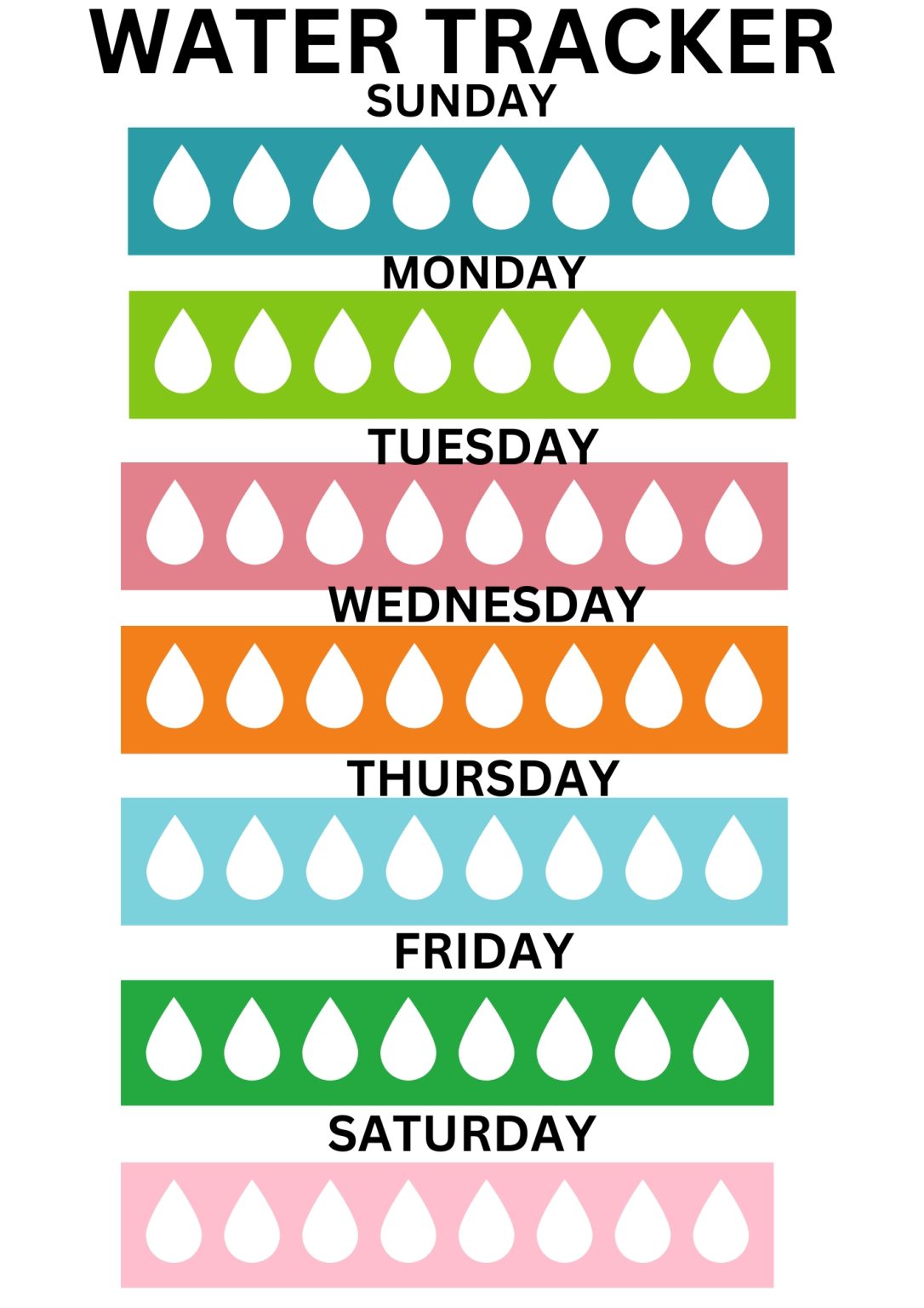 40 Free Printable Water Trackers - Printaboles