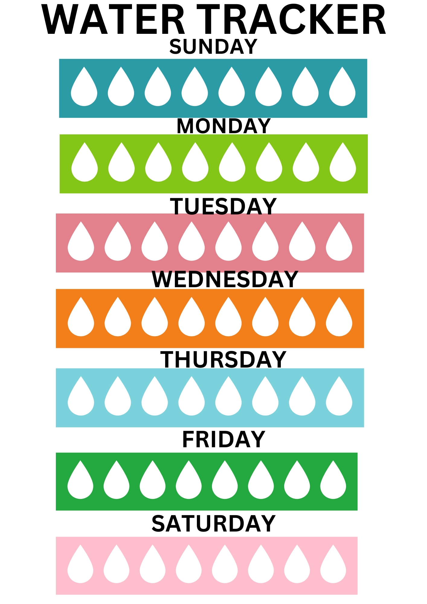 40 Free Printable Water Trackers - Printaboles