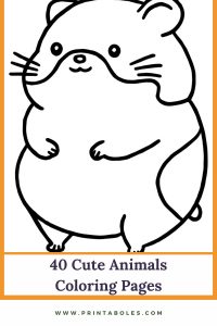 40 Free Printable Cute Animals Coloring Pages - Printaboles