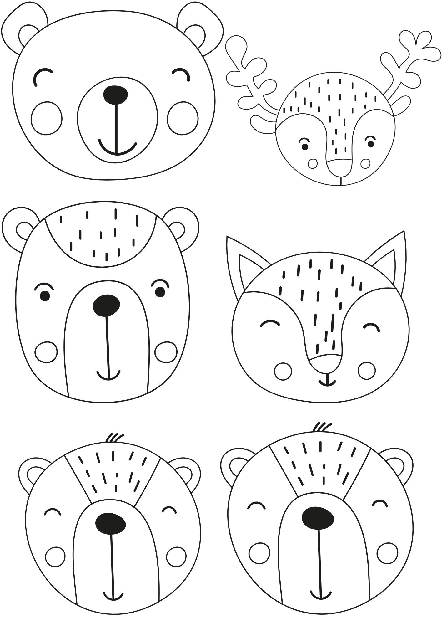 40 Free Printable Cute Animals Coloring Pages - Printaboles