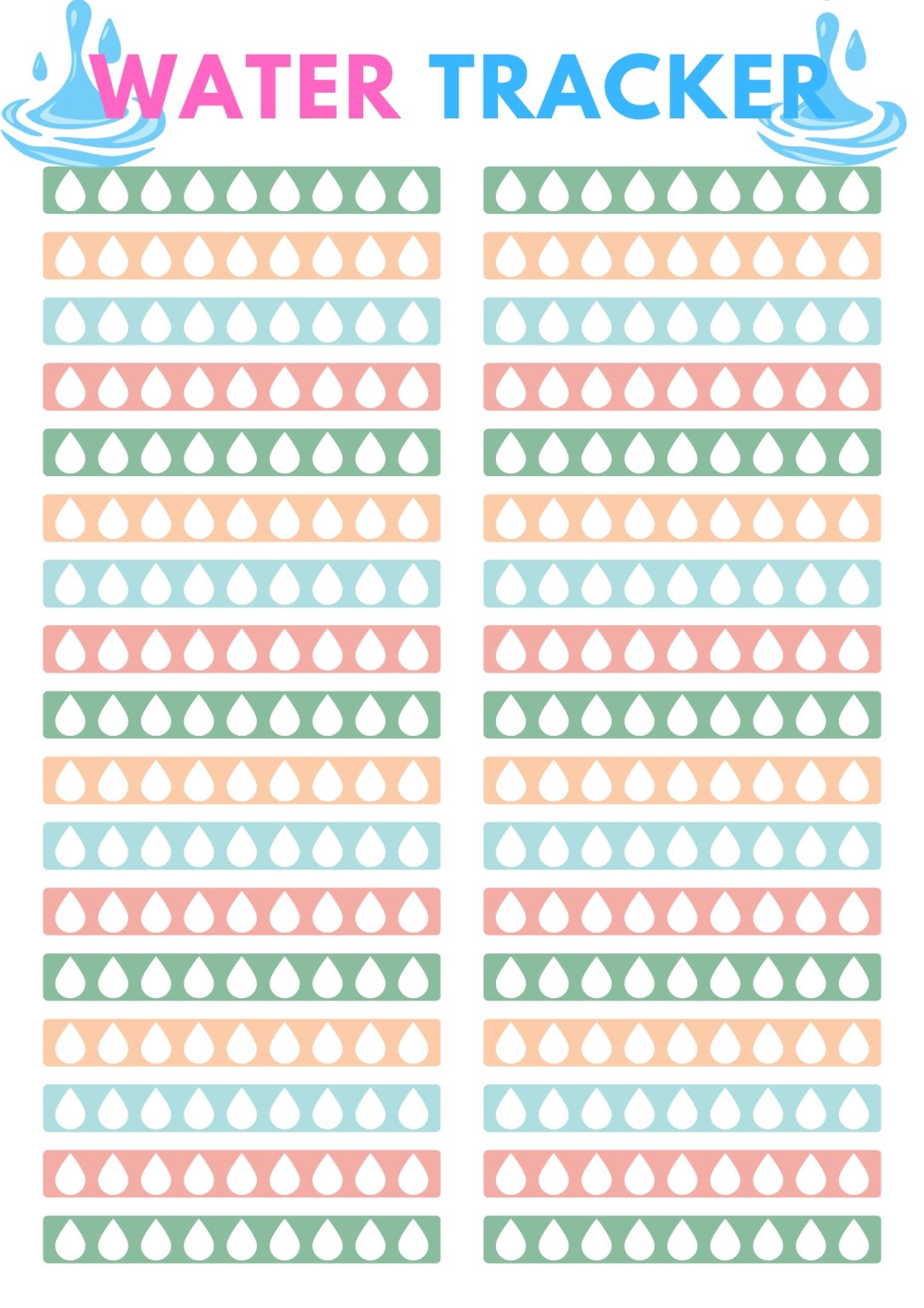 40 Free Printable Water Trackers - Printaboles