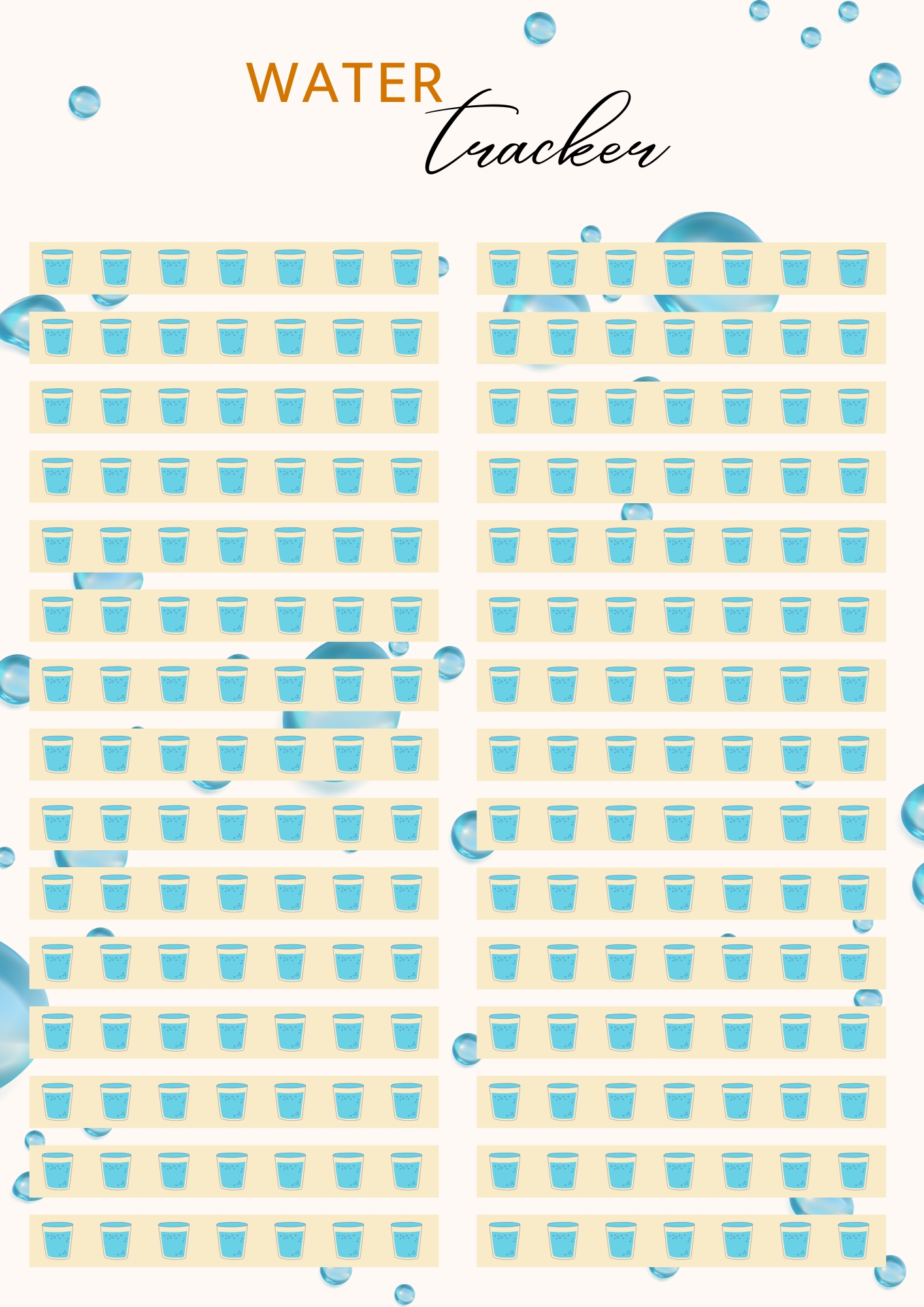 40 Free Printable Water Trackers - Printaboles