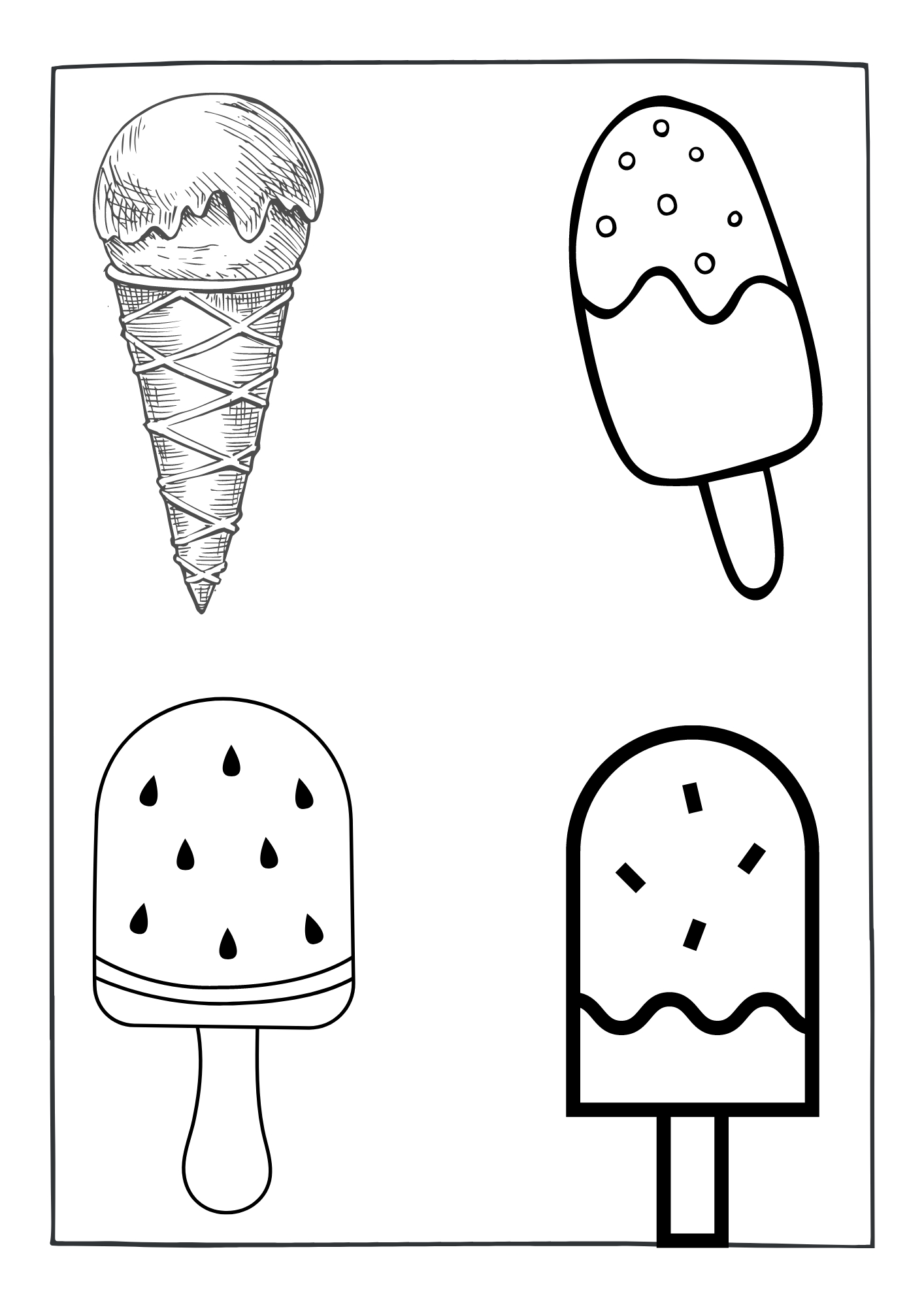 40 Free Printable Ice Cream Coloring Pages - Printaboles