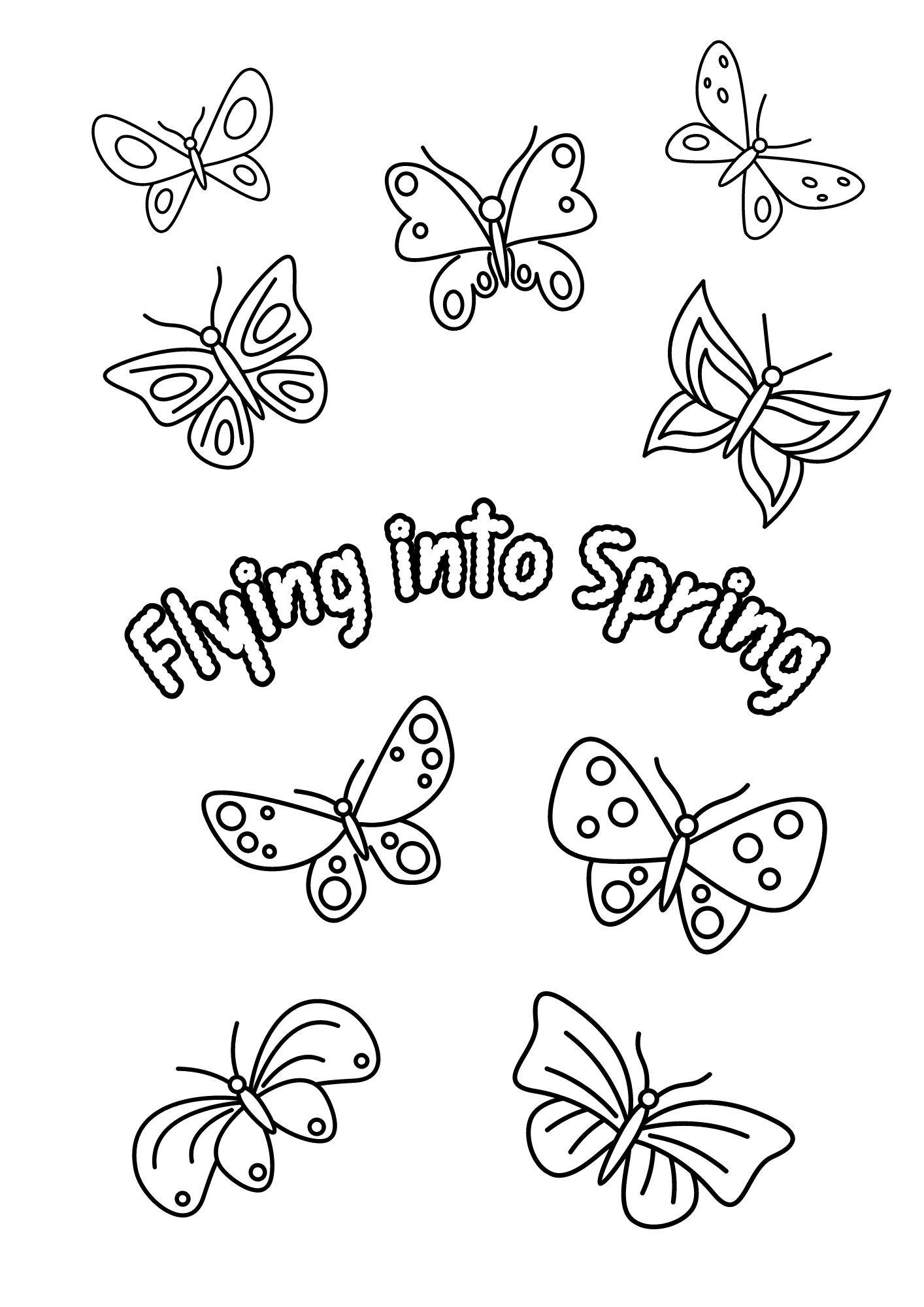 40 Free Printable Butterfly Coloring Pages - Printaboles