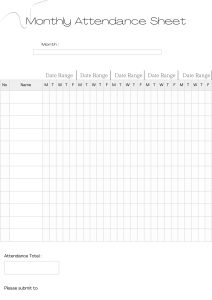 40 Free Printable Attendance Sheets - Printaboles