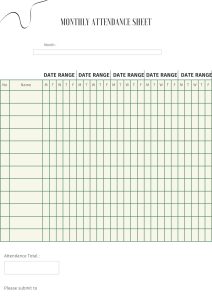 40 Free Printable Attendance Sheets - Printaboles