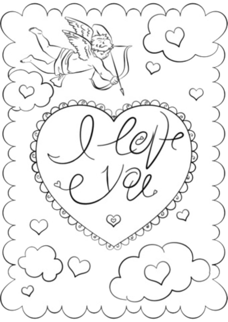 40 Free Printable I Love You Coloring Pages - Printaboles