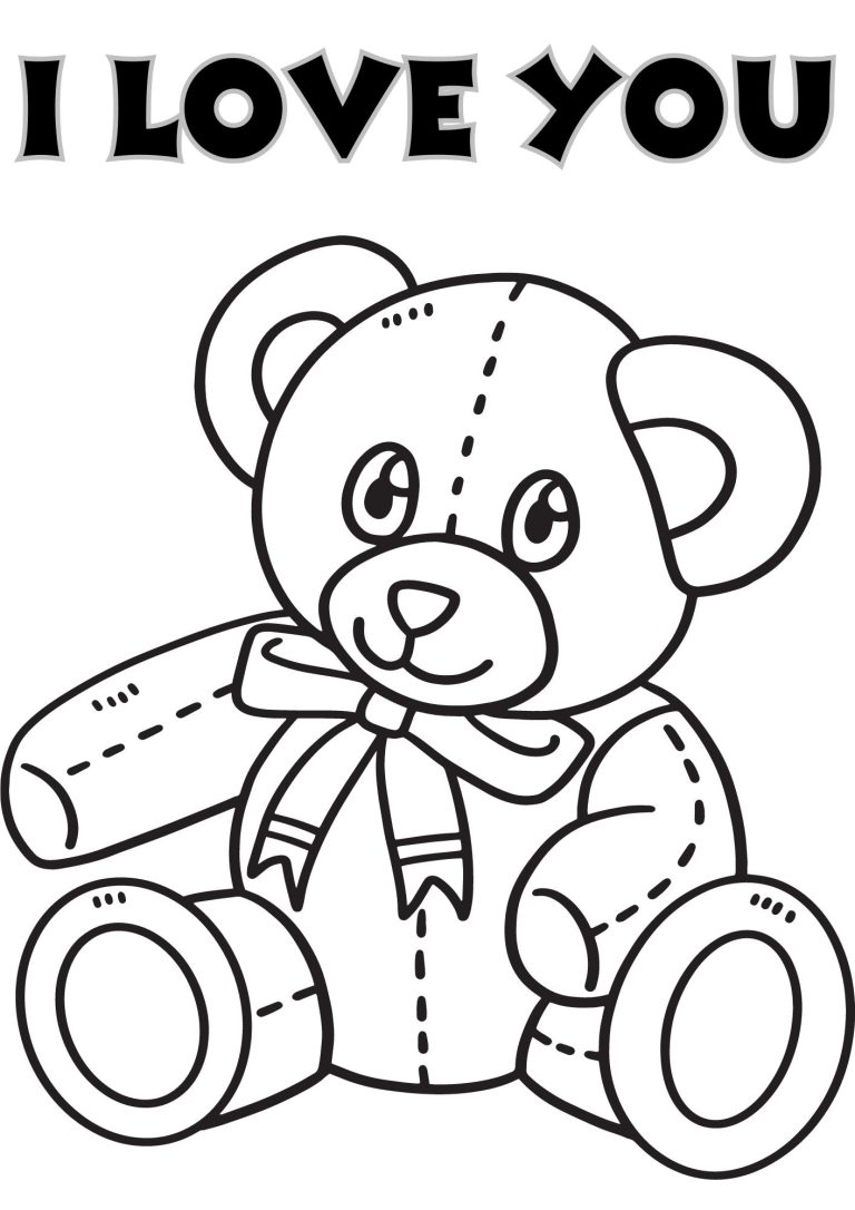 40 Free Printable I Love You Coloring Pages - Printaboles