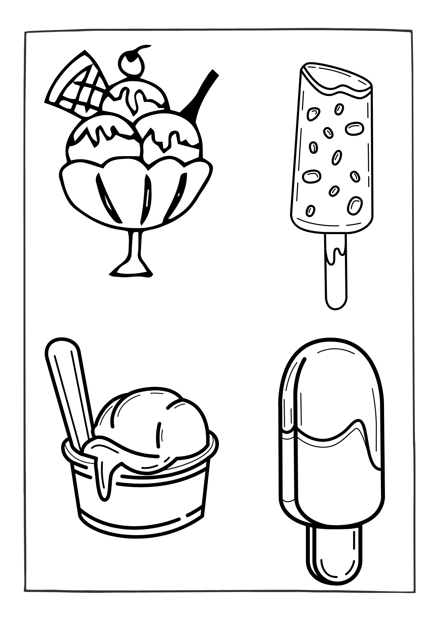 40 Free Printable Ice Cream Coloring Pages - Printaboles