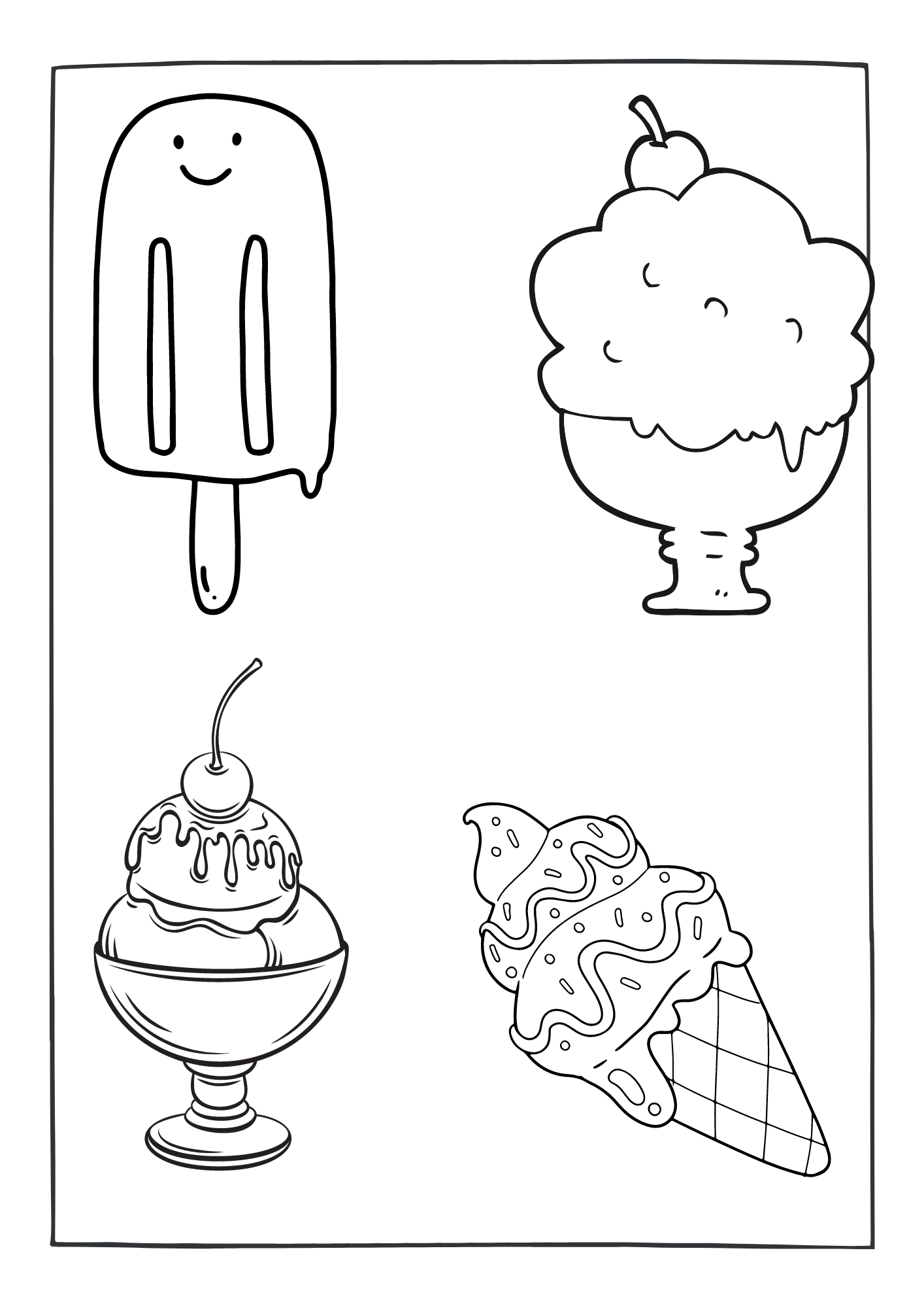 40 Free Printable Ice Cream Coloring Pages - Printaboles