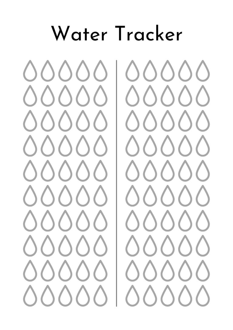 40 Free Printable Water Trackers - Printaboles
