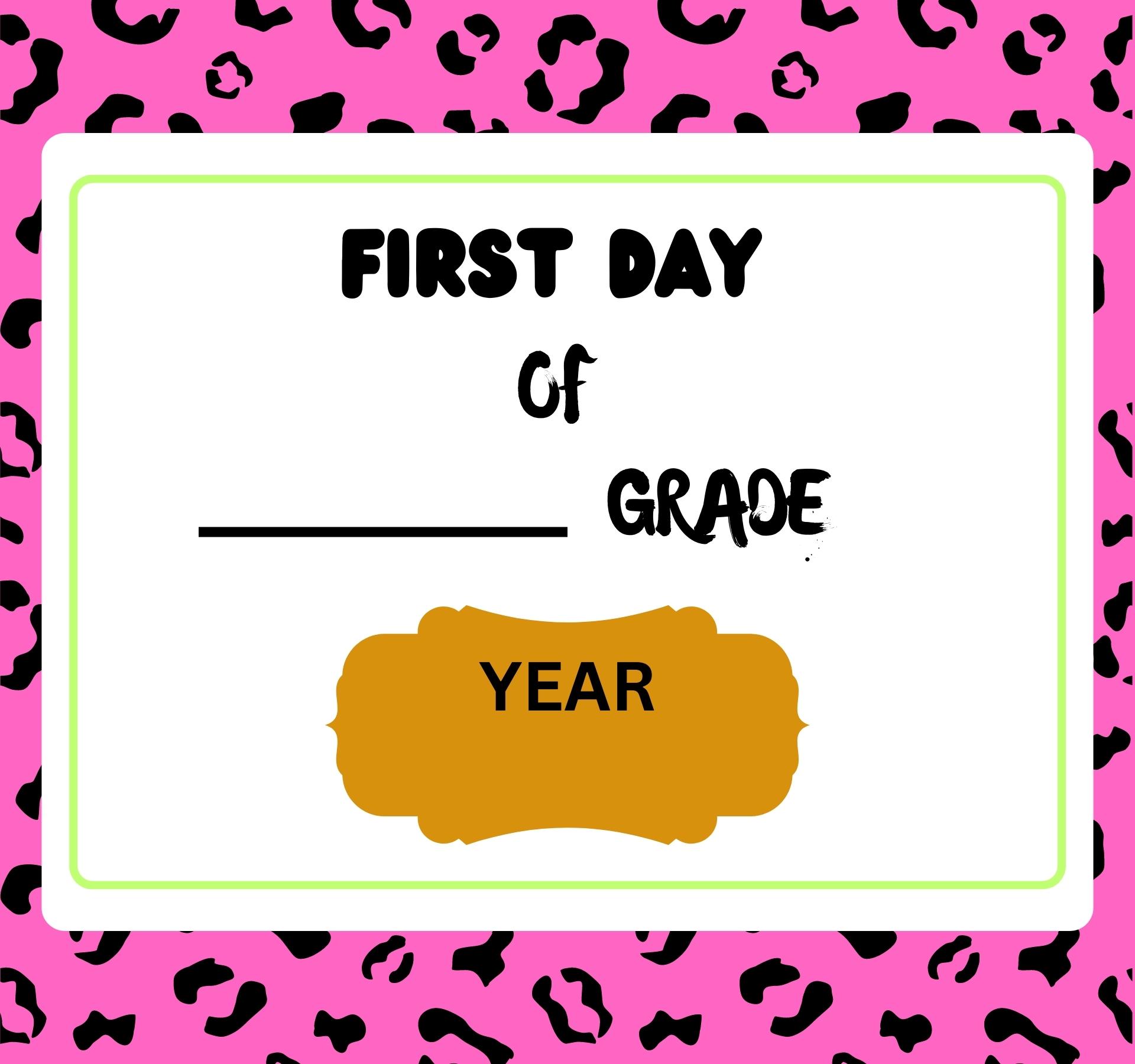 40 Free Printable First Day Of School Signs - Printaboles