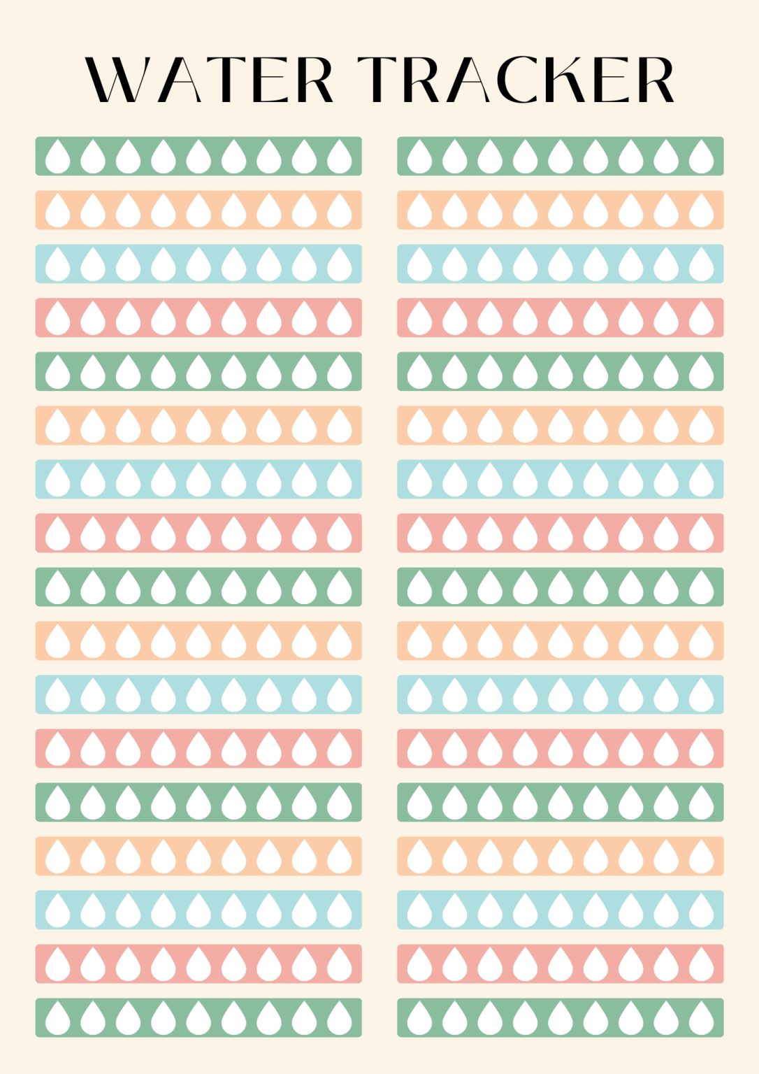 40 Free Printable Water Trackers - Printaboles