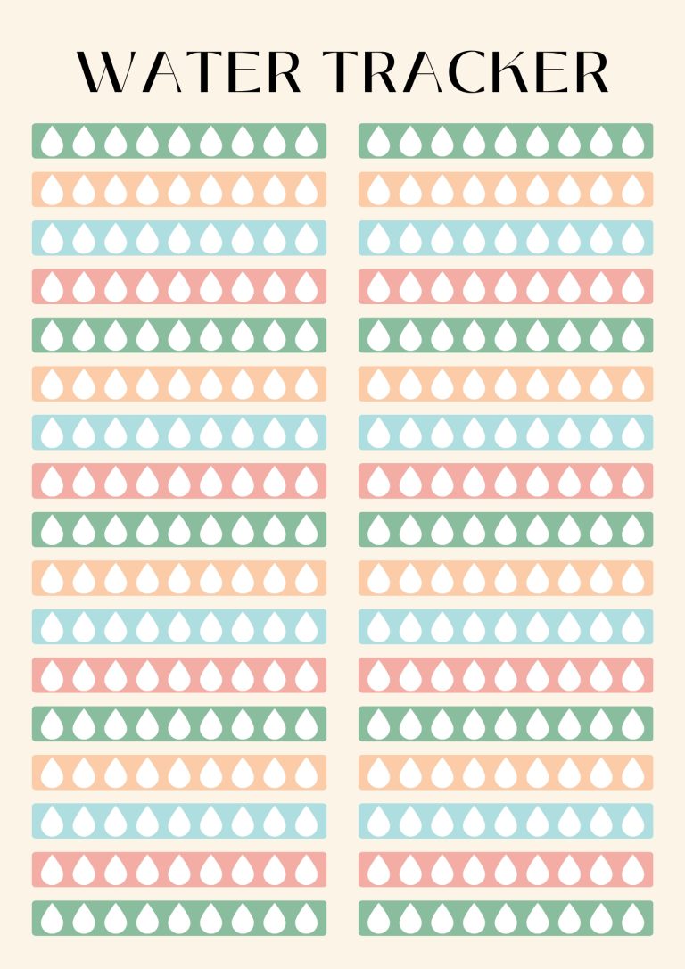 40 Free Printable Water Trackers - Printaboles