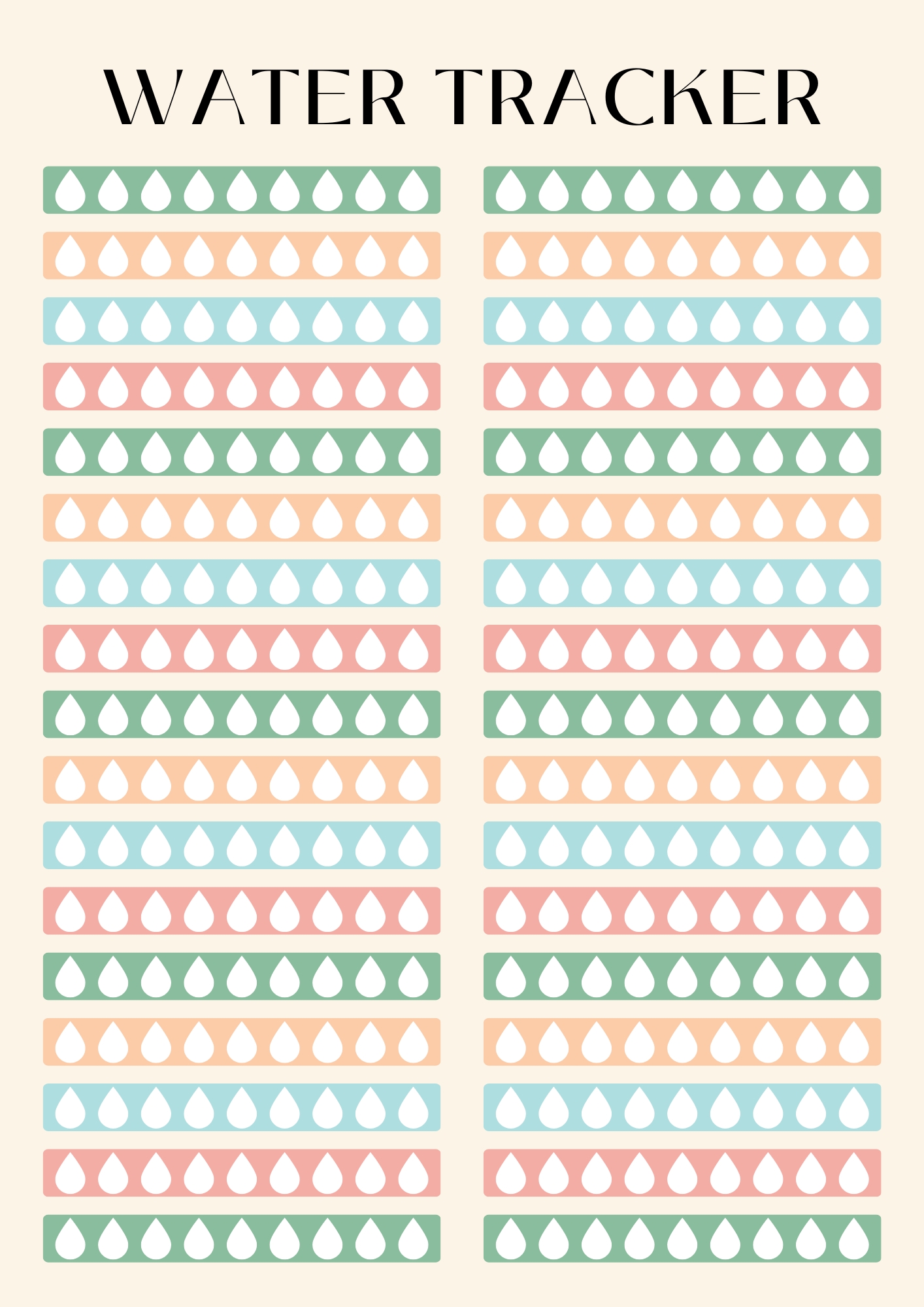 40 Free Printable Water Trackers - Printaboles