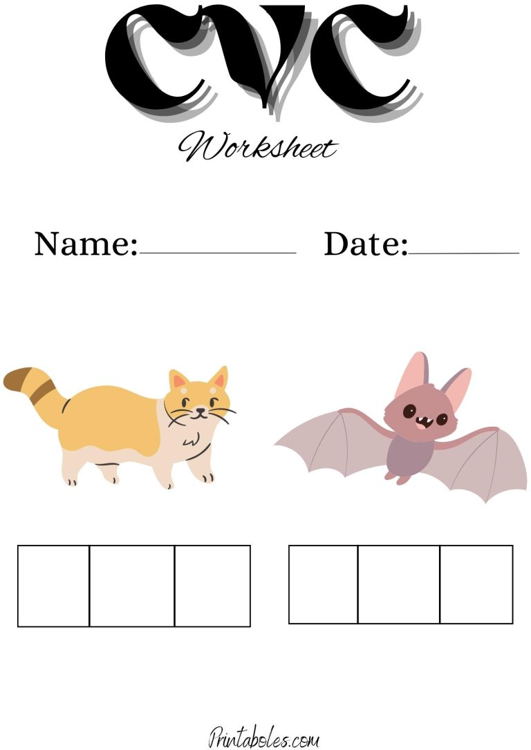 40 Free Printable Elkonin Boxes - Printaboles