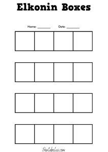 40 Free Printable Elkonin Boxes - Printaboles