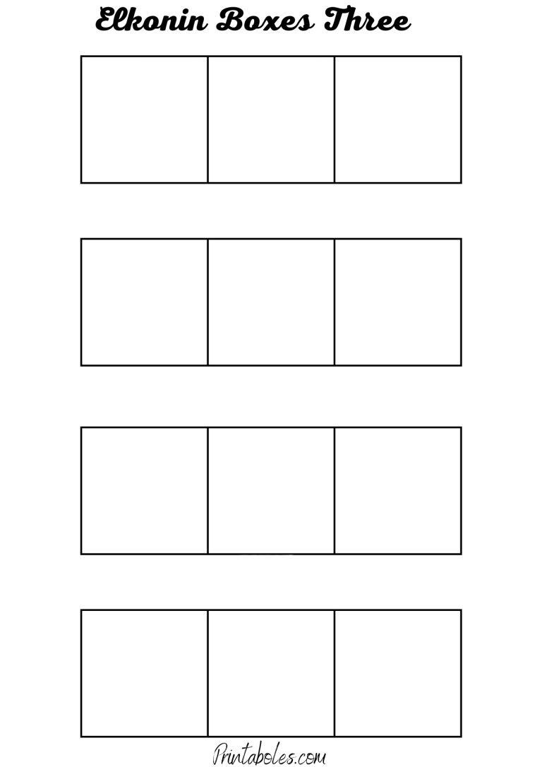 40 Free Printable Elkonin Boxes - Printaboles