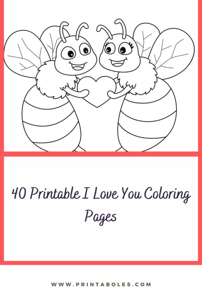 40 Free Printable I Love You Coloring Pages - Printaboles