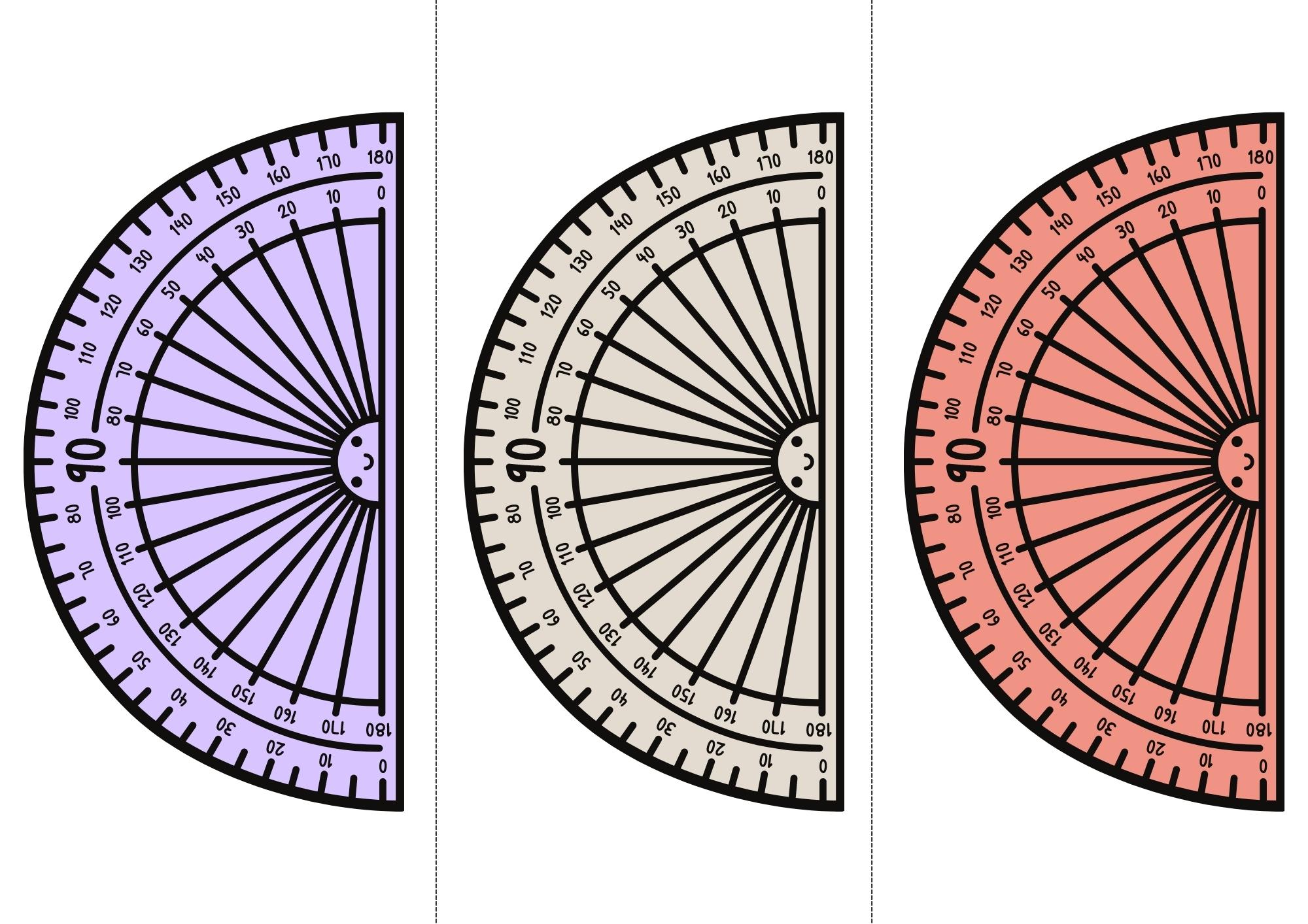 40 Free Printable Protractor Templates - Printaboles