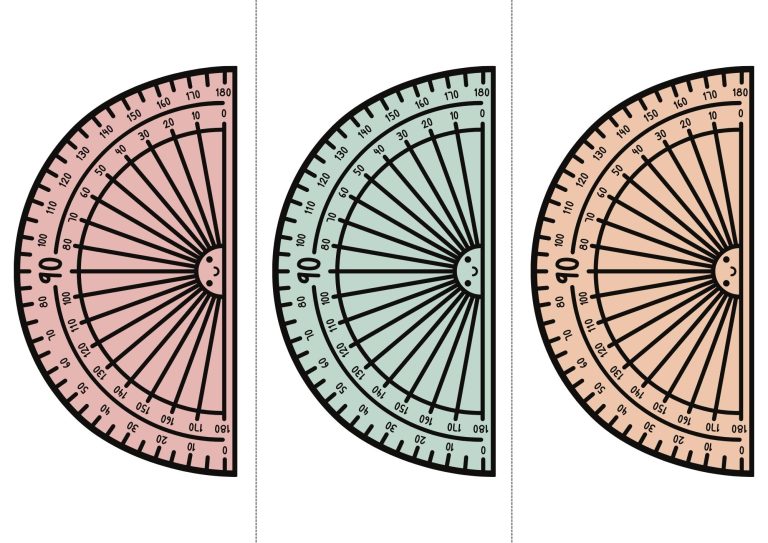 40 Free Printable Protractor Templates - Printaboles