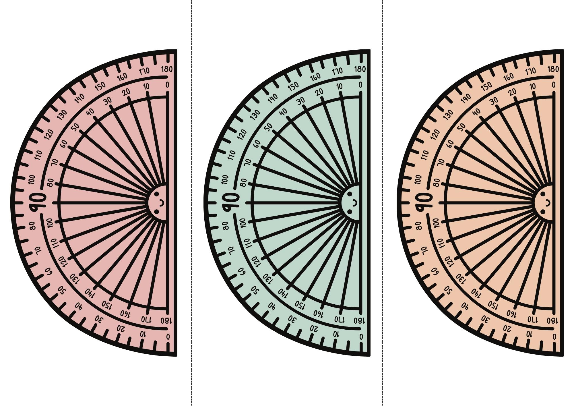 40 Free Printable Protractor Templates - Printaboles