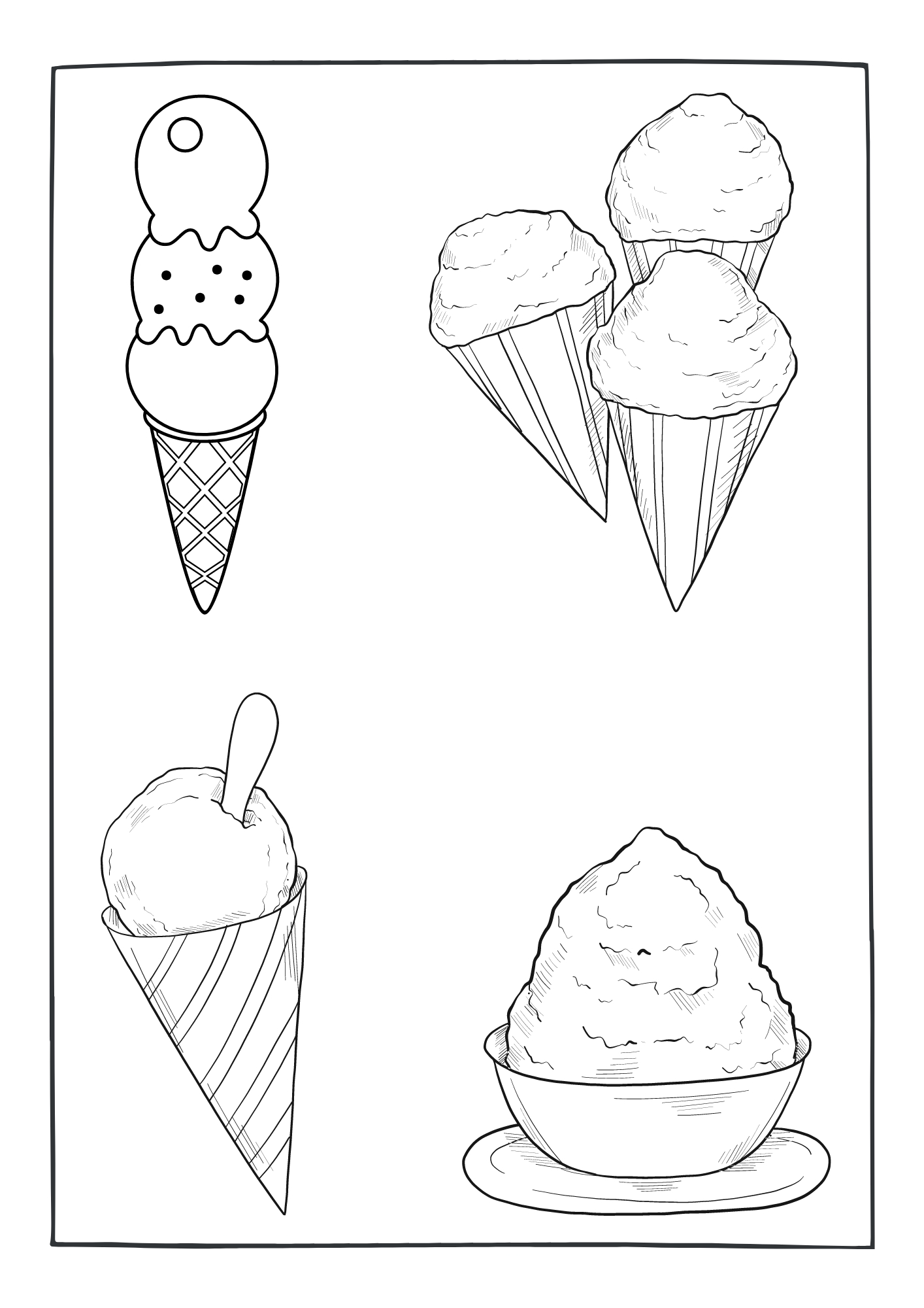 40 Free Printable Ice Cream Coloring Pages - Printaboles