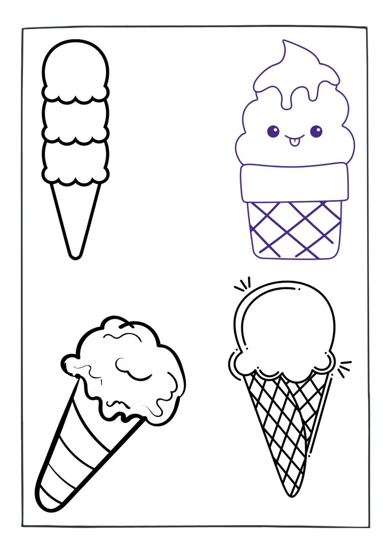 40 Free Printable Ice Cream Coloring Pages - Printaboles