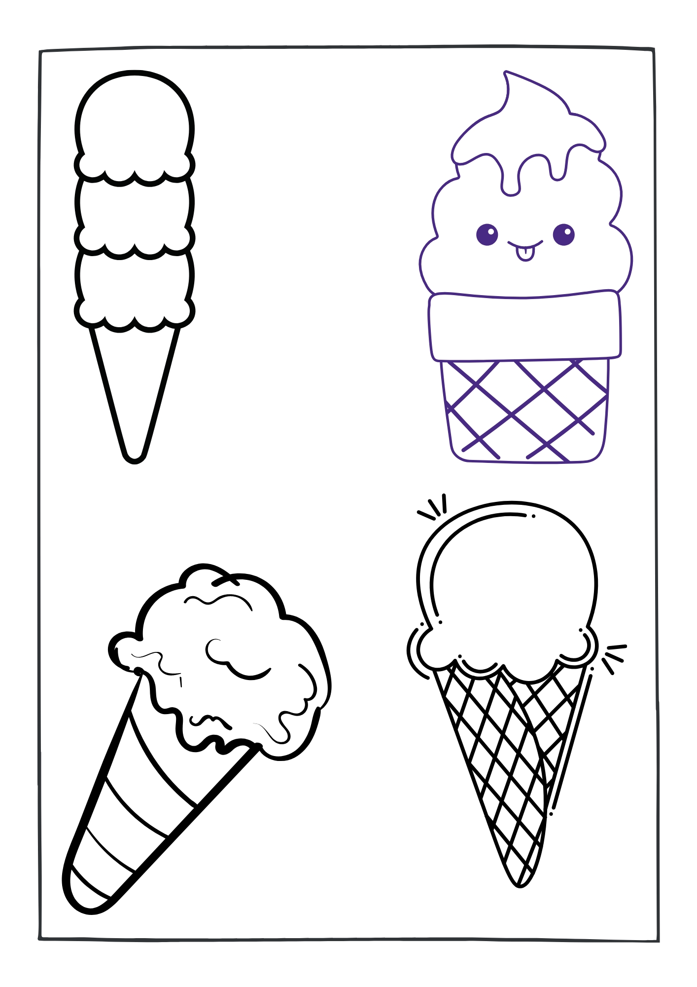 40 Free Printable Ice Cream Coloring Pages - Printaboles