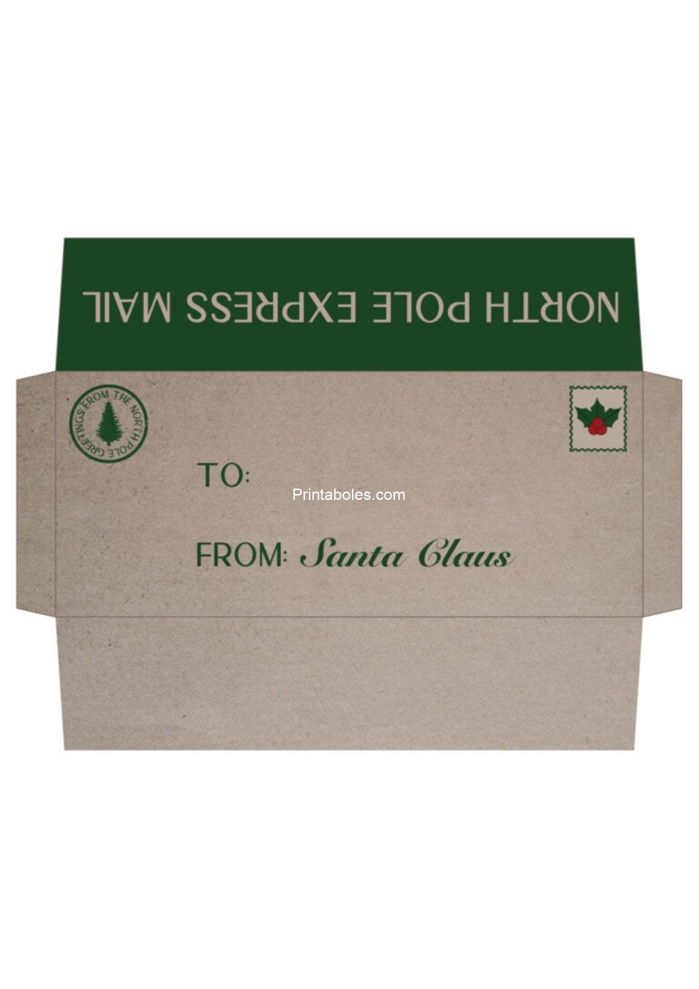 Free Printable Santa Envelopes - Printaboles