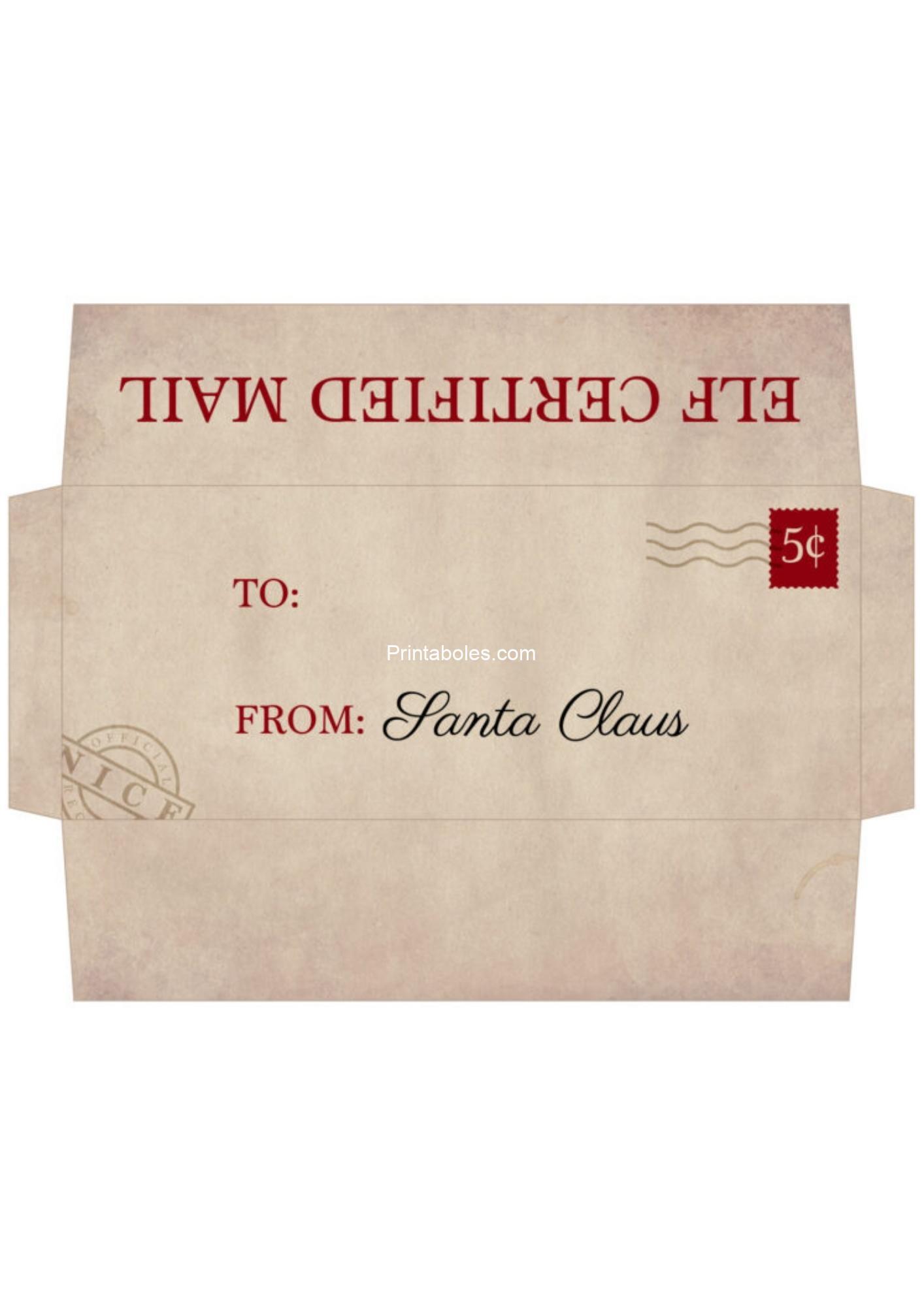 Free Printable Santa Envelopes - Printaboles