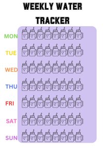 40 Free Printable Water Trackers - Printaboles