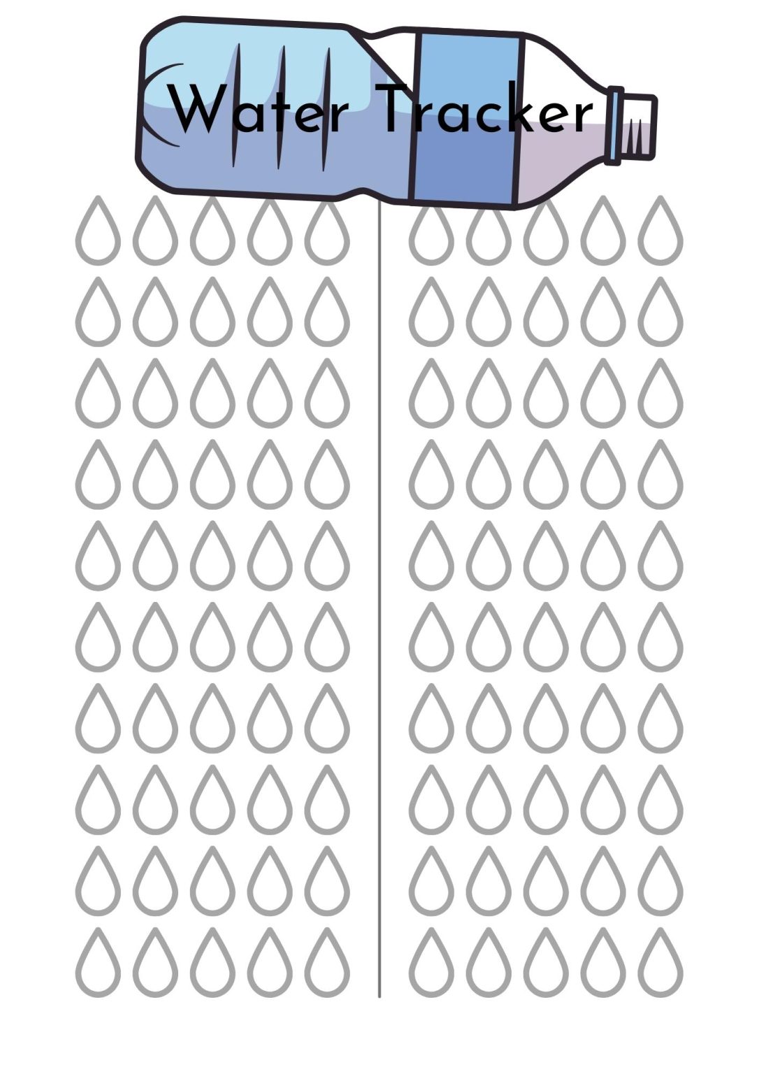 40 Free Printable Water Trackers - Printaboles