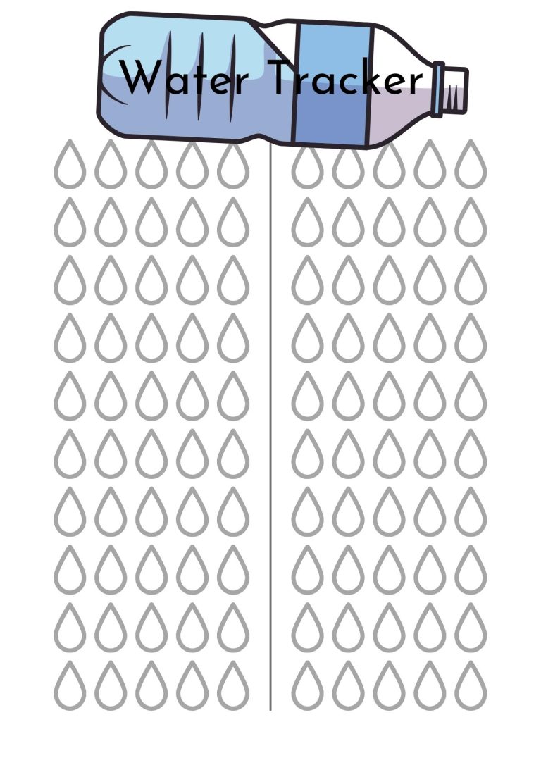 40 Free Printable Water Trackers - Printaboles
