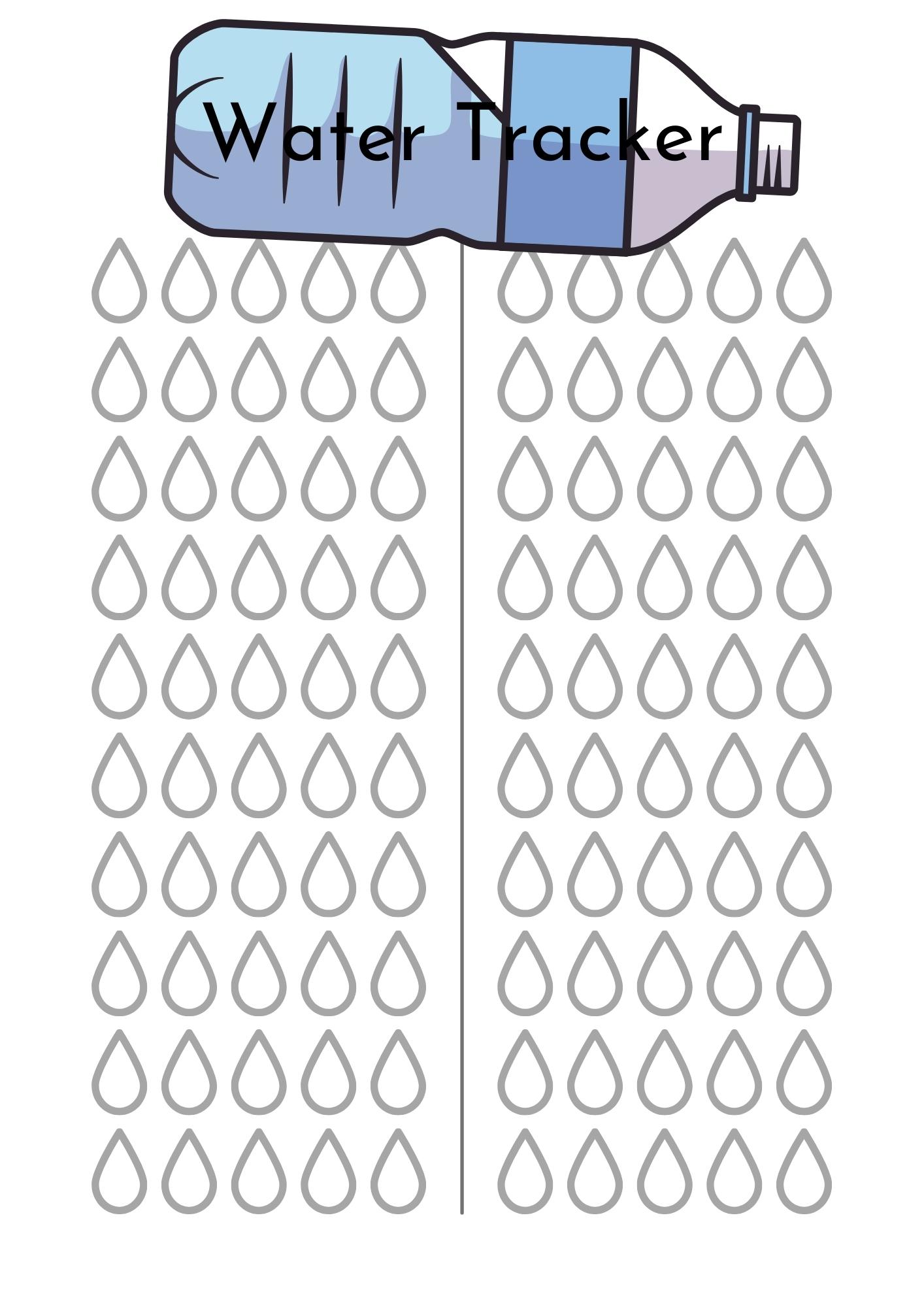 40 Free Printable Water Trackers - Printaboles