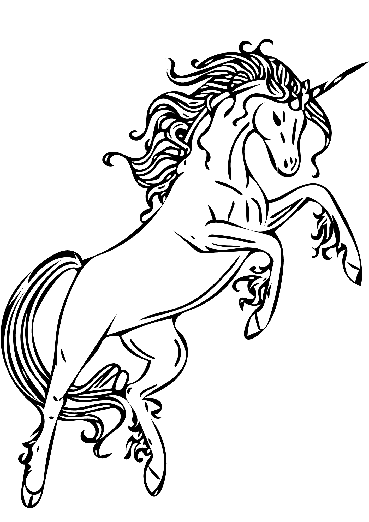 40 Free Printable Unicorn Coloring Pages - Printaboles