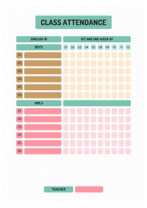 40 Free Printable Attendance Sheets - Printaboles