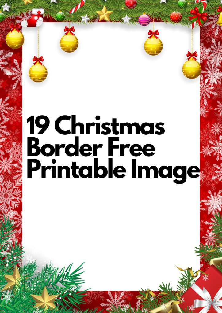 19 Christmas Border Free Printable Image - Printaboles